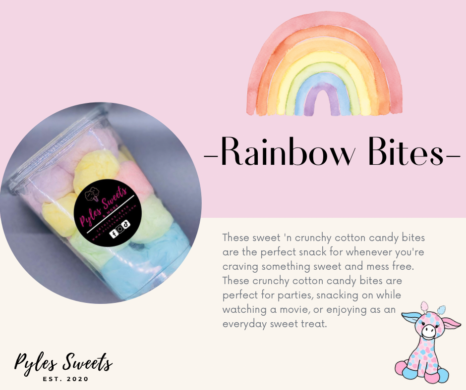 Rainbow cotton candy bites | Pyles Sweets & More